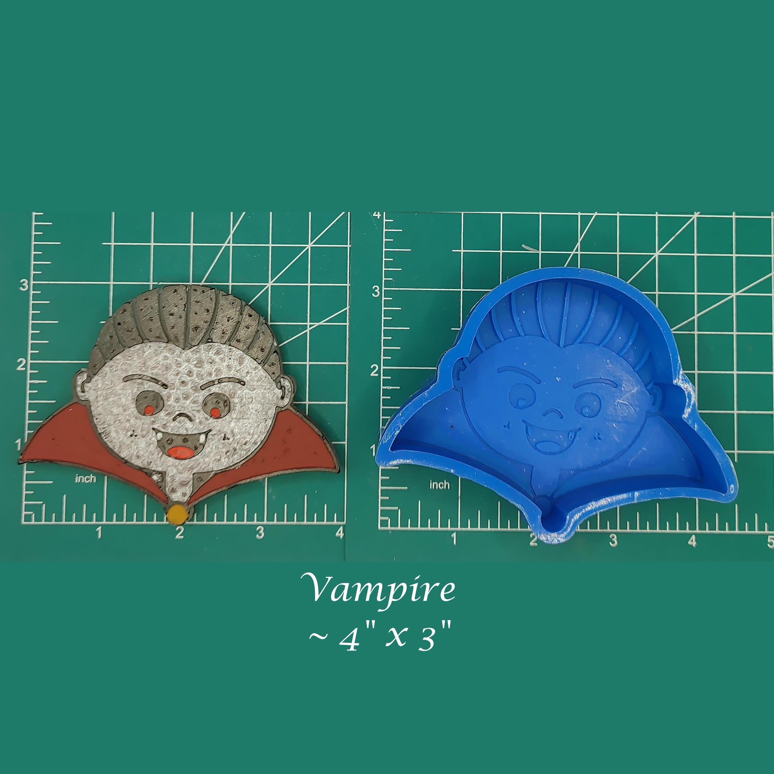 Cute Vampire Head- Silicone Freshie Mold – Cozy Leopard Boutique