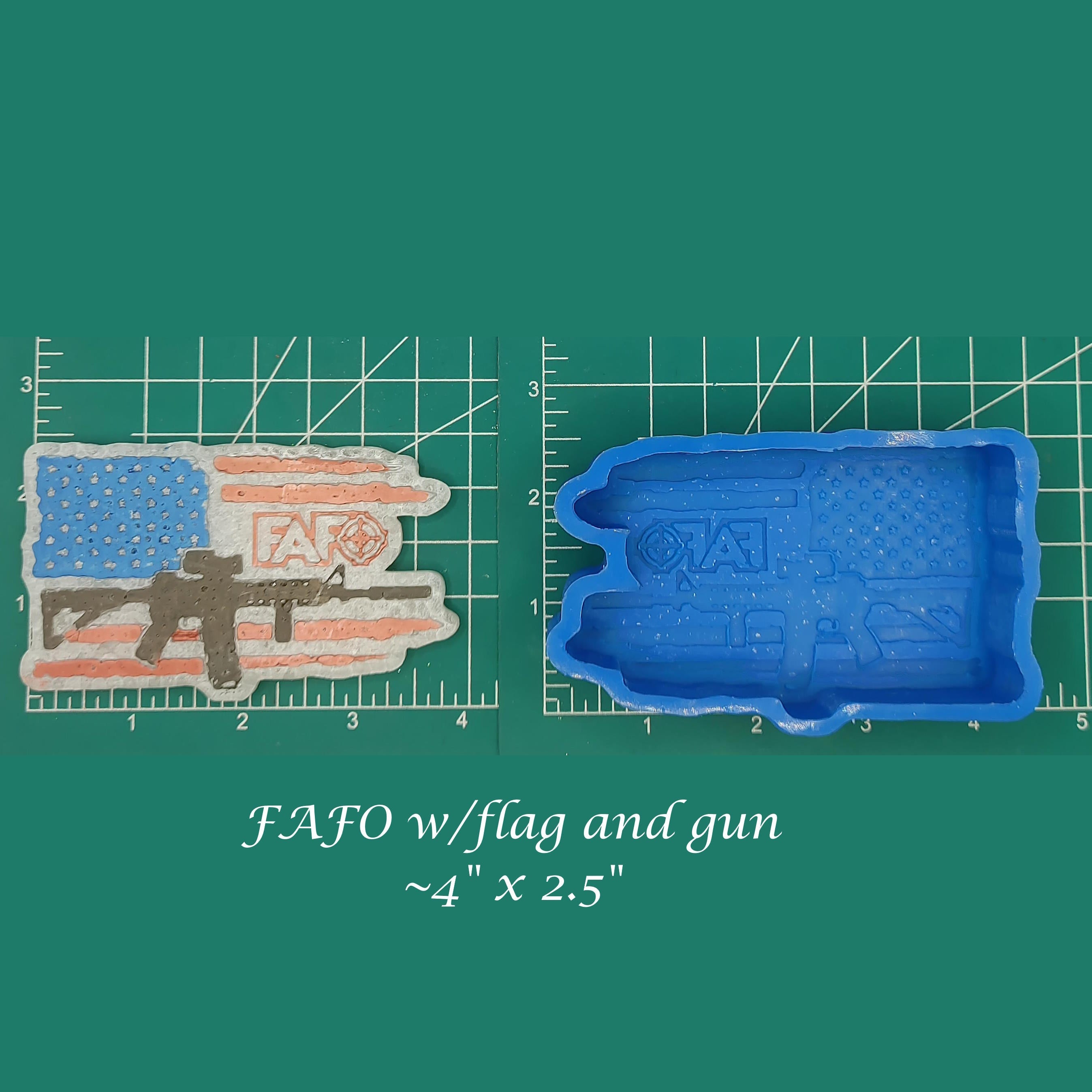 FAFO flag with gun - Silicone Freshie Mold – Cozy Leopard Boutique