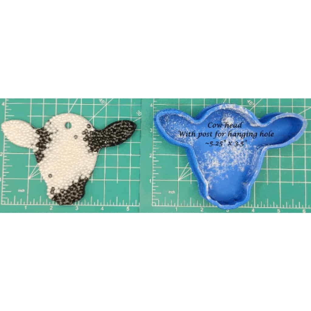 Cow Head with hanging hole - Silicone Freshie Mold – Cozy Leopard Boutique