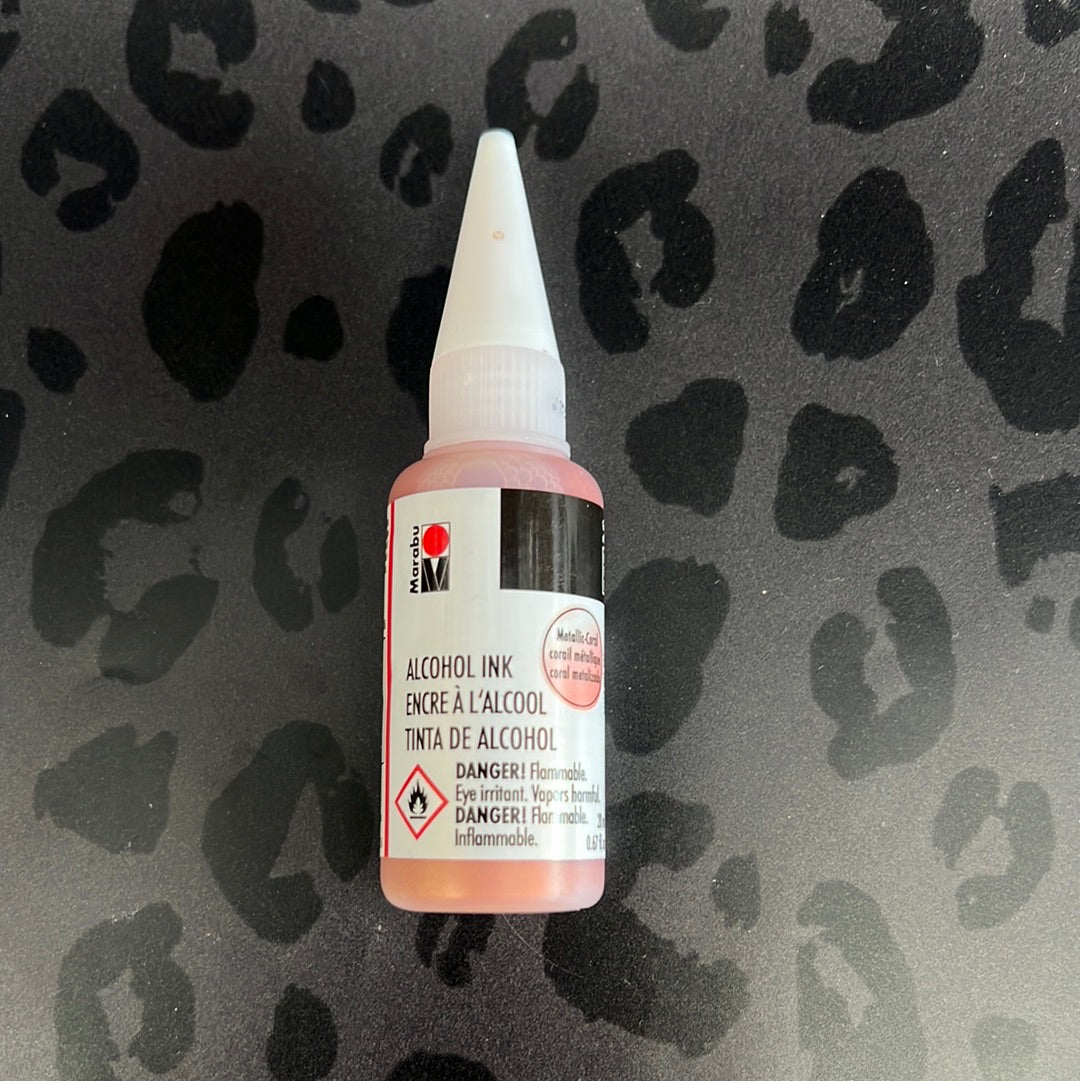 Alcohol Ink-Metallic Coral – Cozy Leopard Boutique
