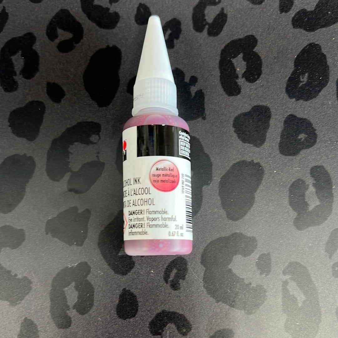 Alcohol Ink-Metallic Red – Cozy Leopard Boutique